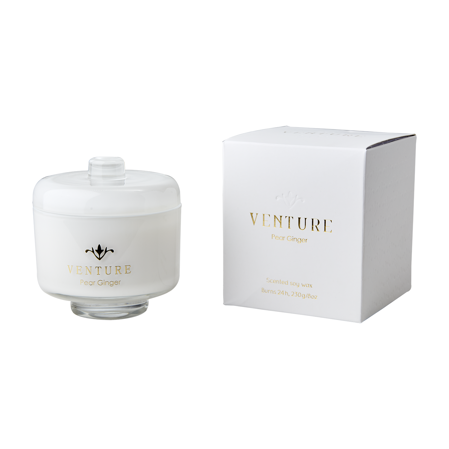 VENTURE Doftljus Pear & ginger, Vit | Affari of Sweden